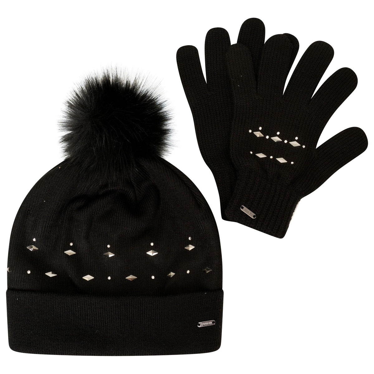 Dare2b Womens Crystal Clear Fleece Lined Hat and Gloves Set ...