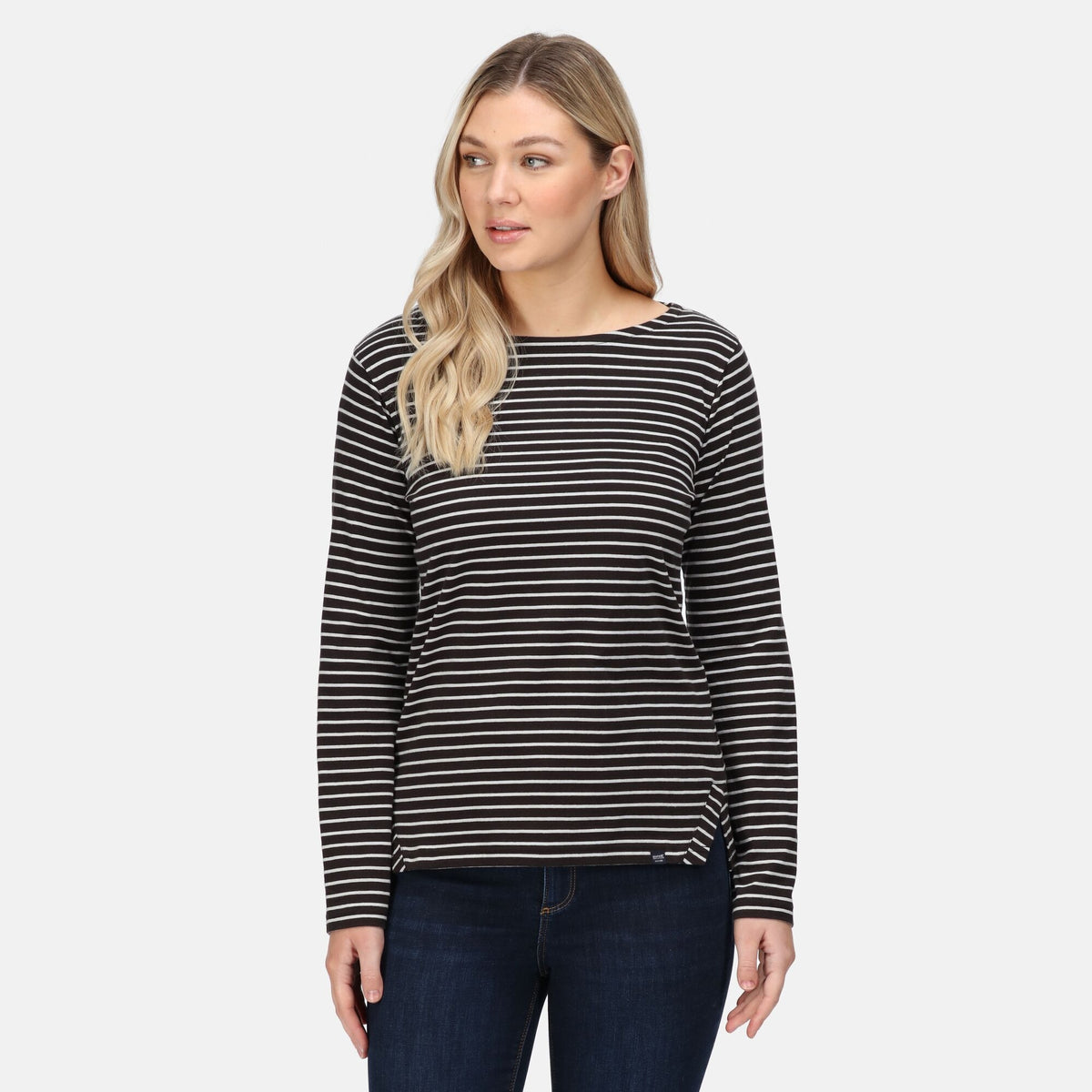 Regatta Womens Fernanda Striped Long Sleeve Top Cotton T Shirt ...